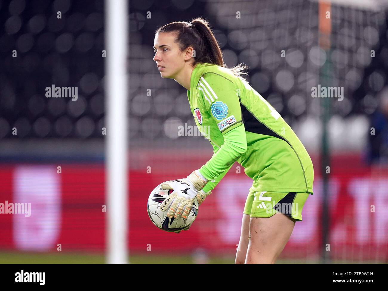 Wales goalkeeper Olivia Clark during the UEFA Women's Nations League ...