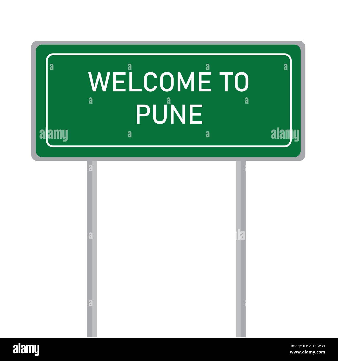 Welcome to Pune name sign board vector illustration Stock Vector Image ...