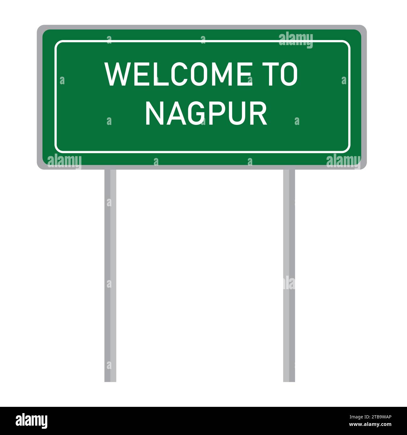 Welcome to Nagpur name sign board vector illustration isolated on the ...