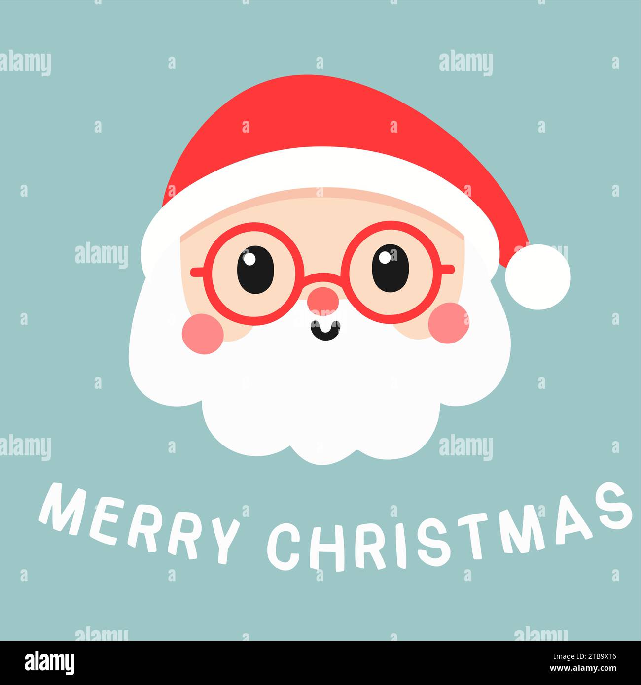 Cartoon santa face hi-res stock photography and images - Alamy