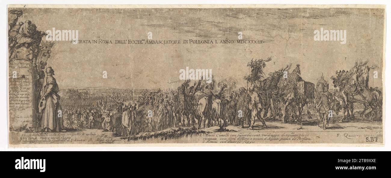 Plate 1: The Entrance of the Polish Ambassador into Rome, the Medici ...