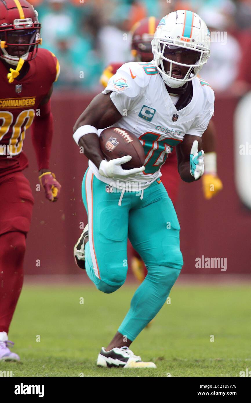 Miami Dolphins wide receiver Tyreek Hill (10) runs during an NFL ...