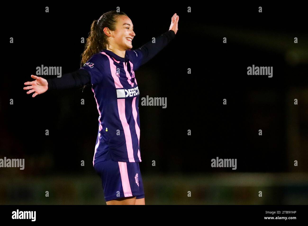 Dulwich Hamlet FC Women footballer Lily Price celebrating a goal Stock ...