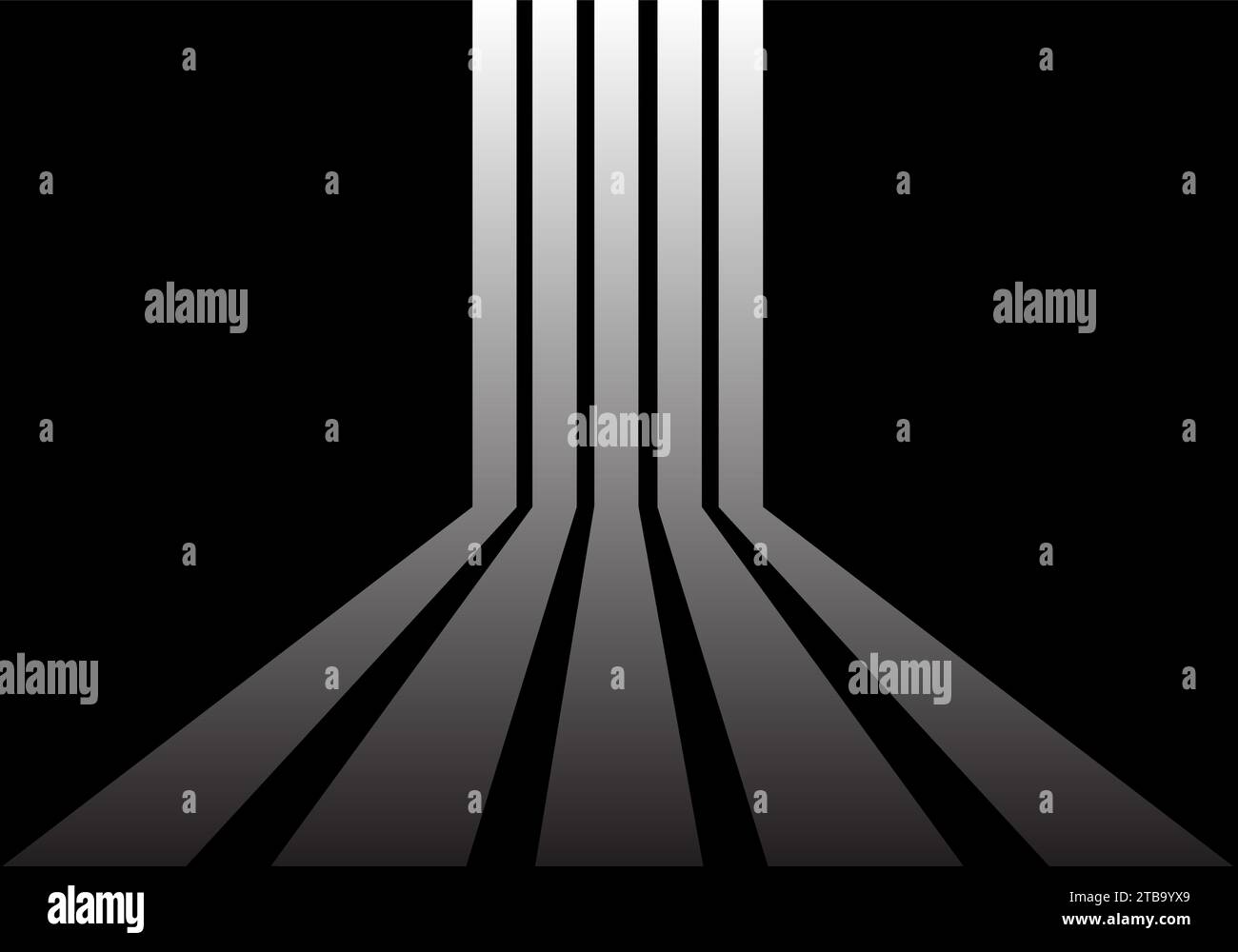 black and white gradient Perspective Lines in the White background ...