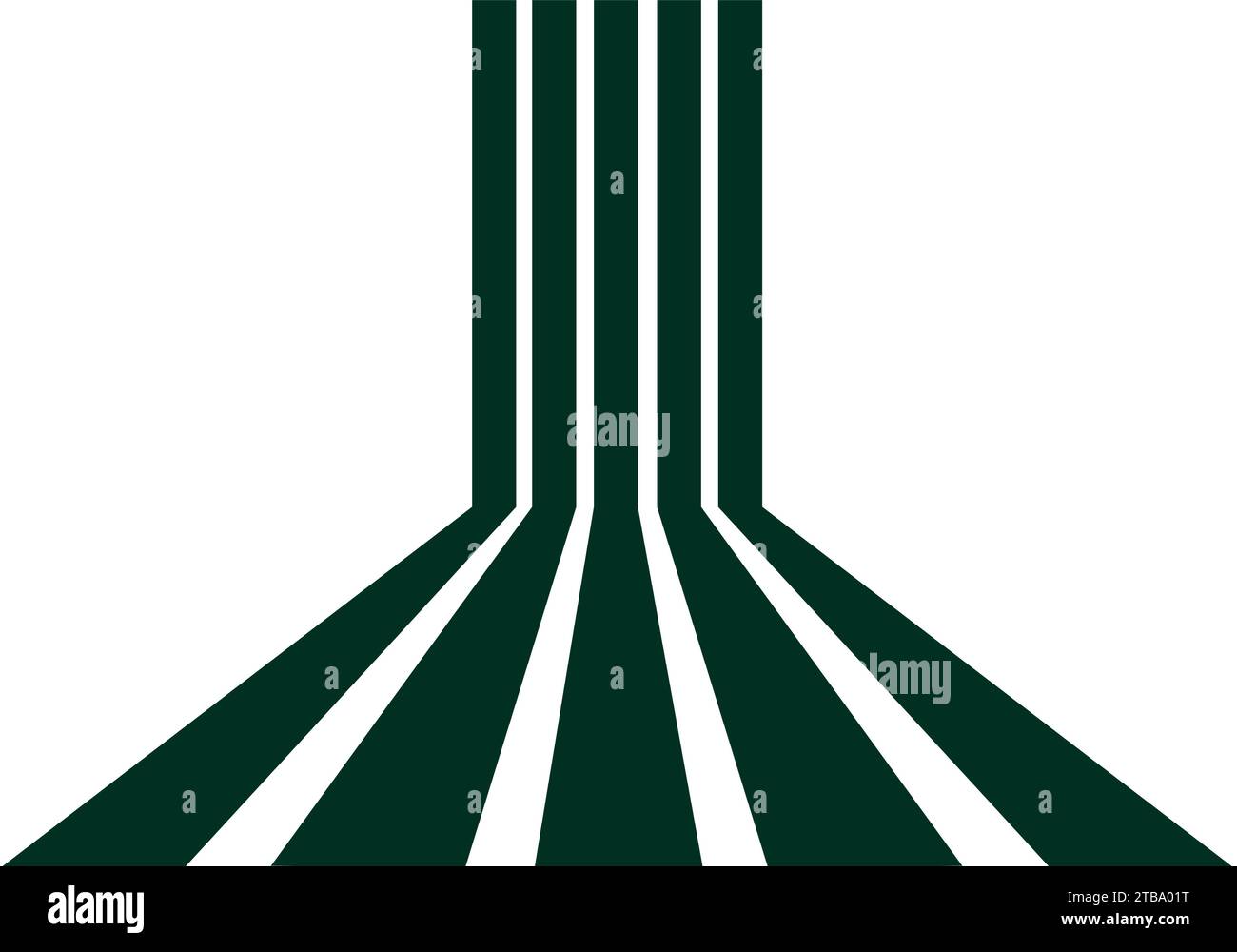 green Perspective Lines in the White background wallpaper Stock Vector ...
