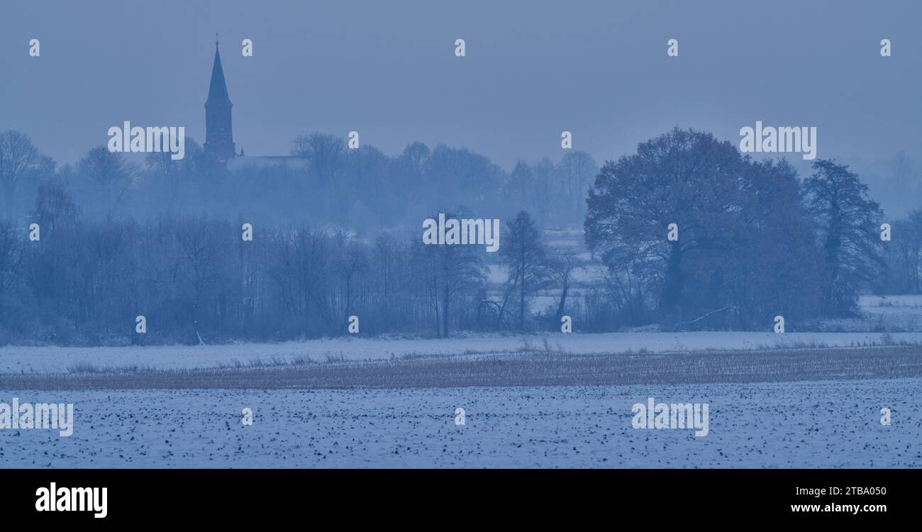 Winter landscape after the first snowfall Stock Photo - Alamy
