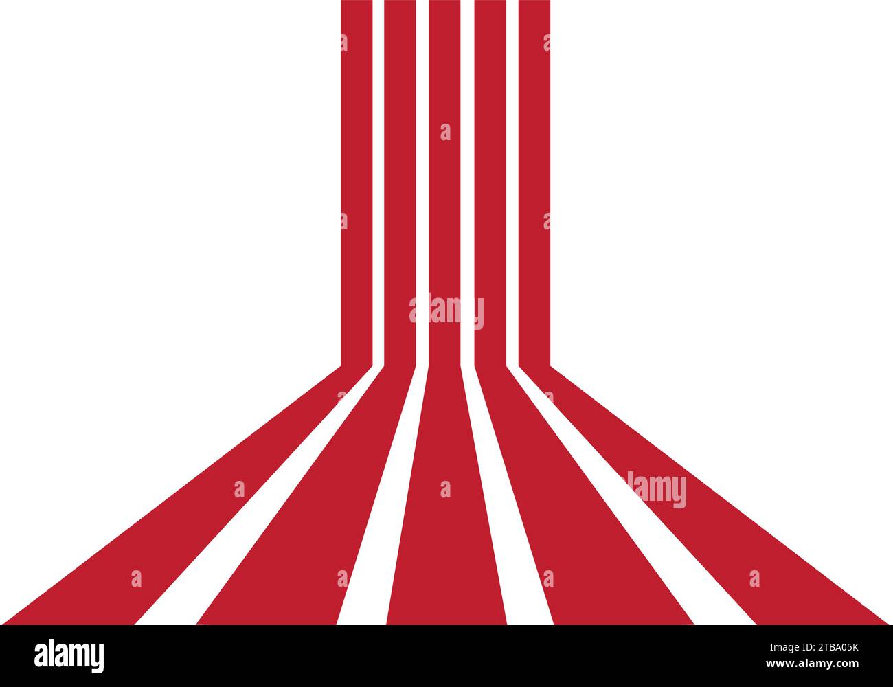 Red Perspective Lines in the White background wallpaper Stock Vector ...
