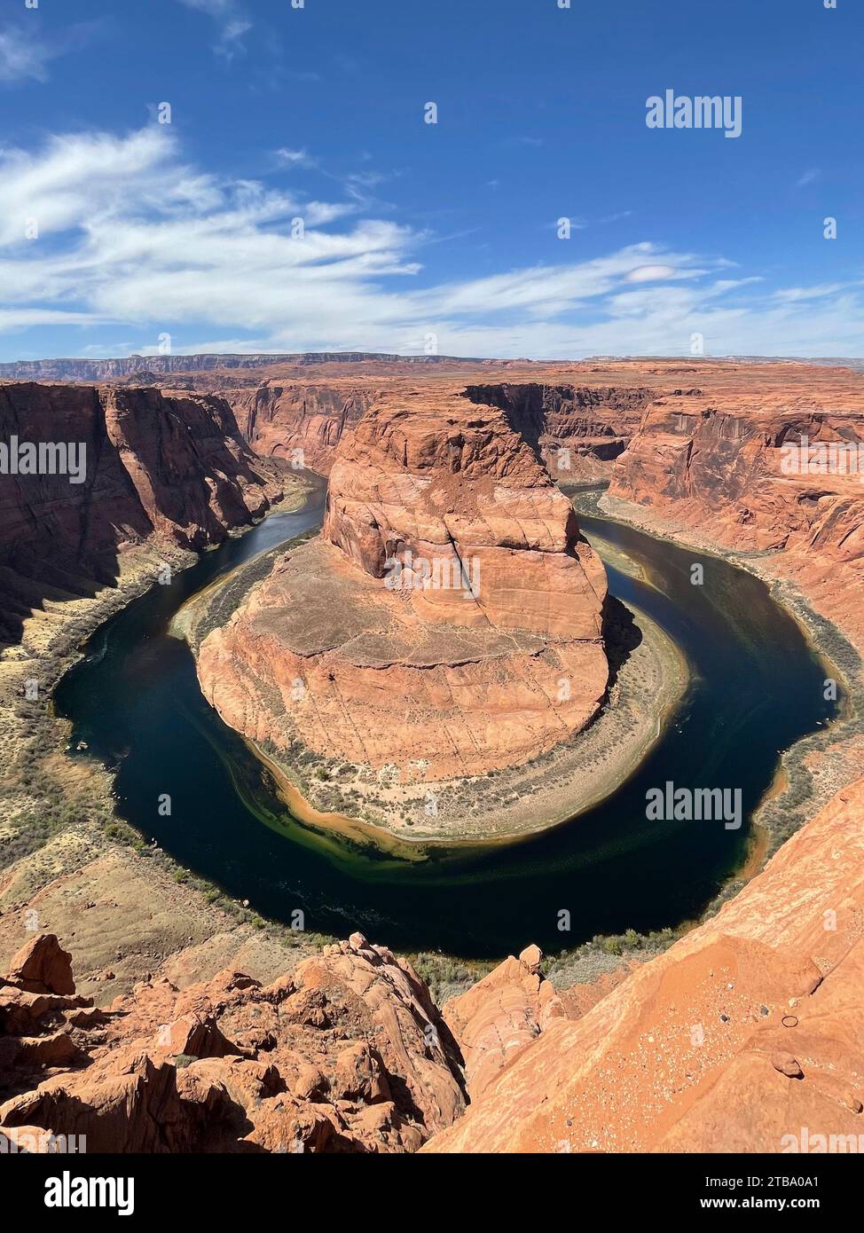 Horseshoe Bend seen from the lookout area, Page, Arizona Stock Photo ...