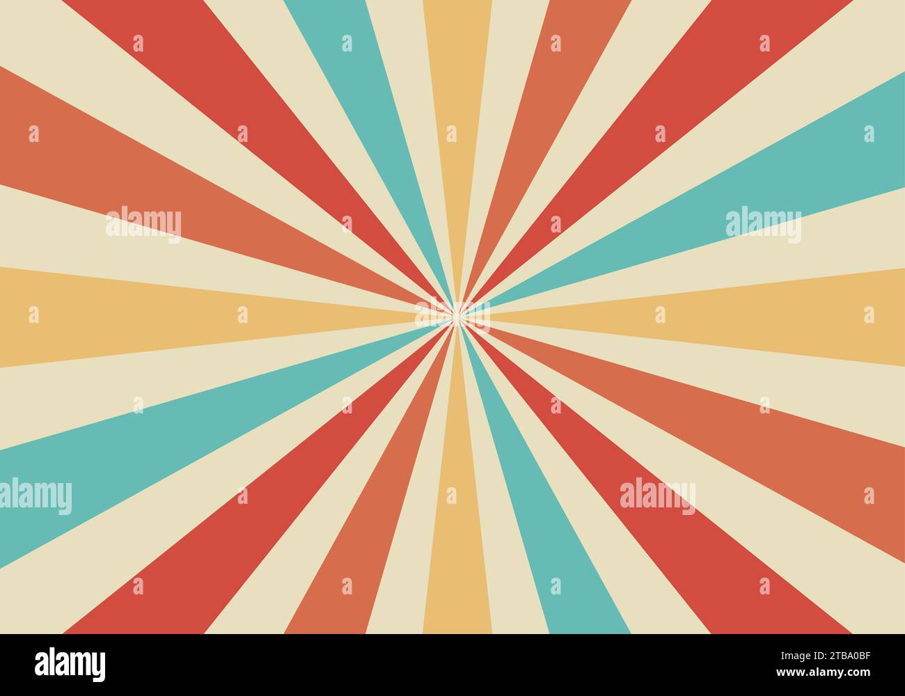 Vintage multicolour sun burst background with colourful stripes and ...