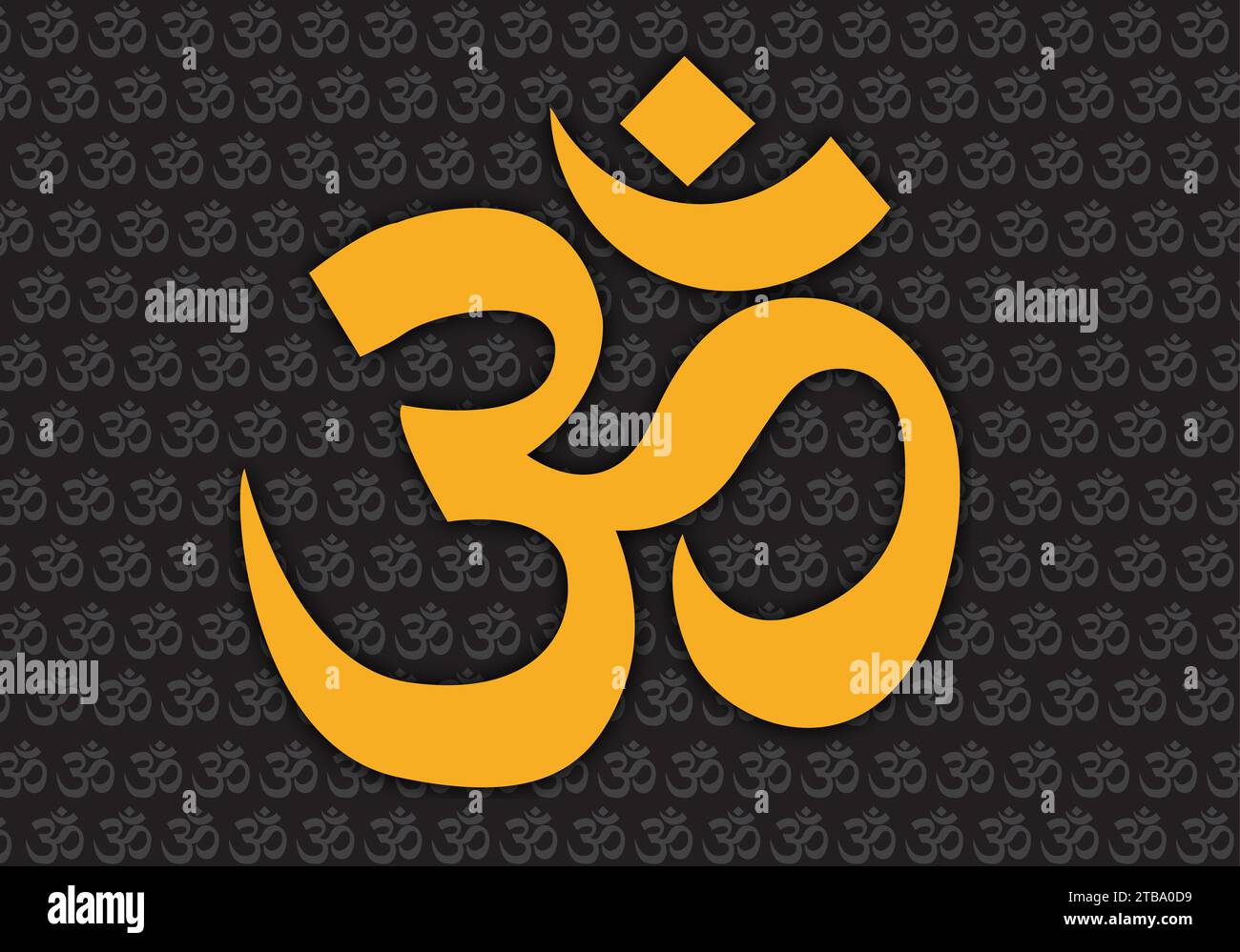 Aum Om symbol with seamless background Stock Vector Image & Art - Alamy