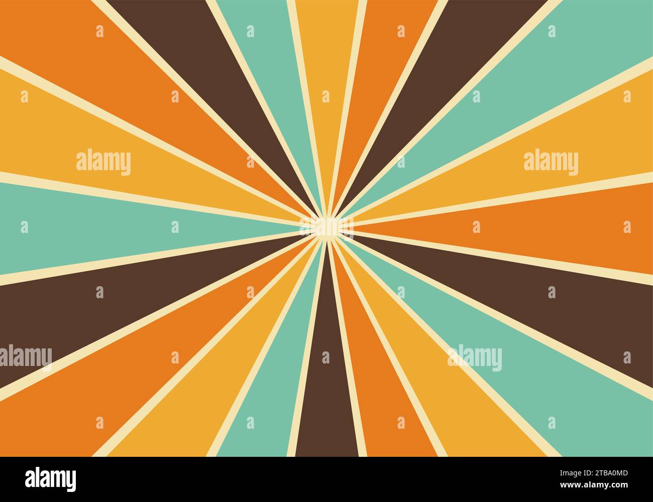 Vintage multicolour sun burst background with colourful stripes and ...