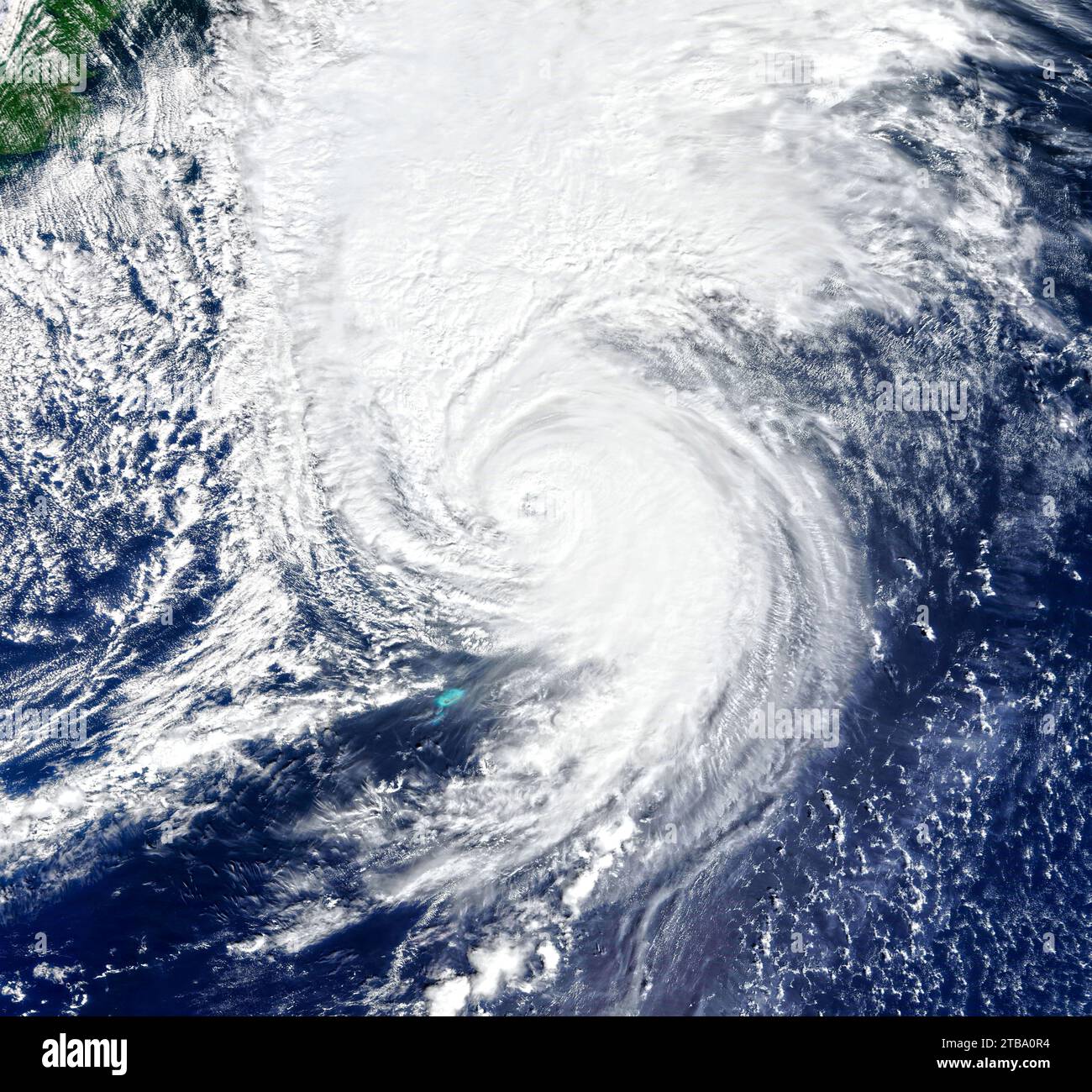 September 23, 2022 - Satellite view of Hurricane Fiona, just west of ...
