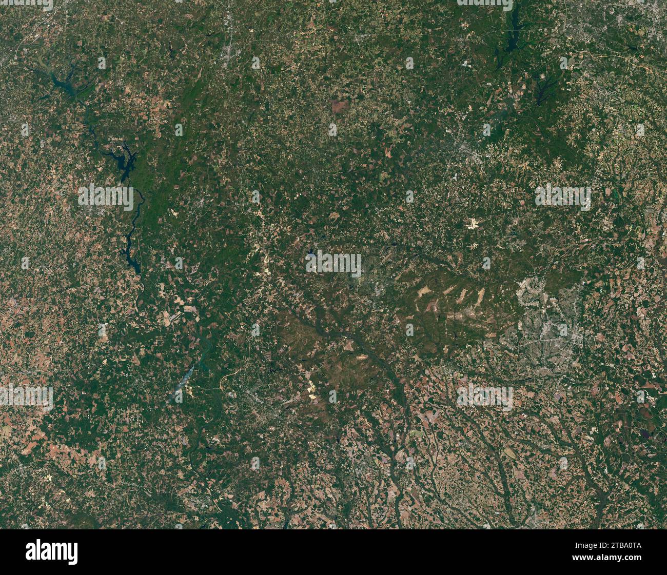 A natural-color satellite image of the Fort Bragg, now known as Fort ...