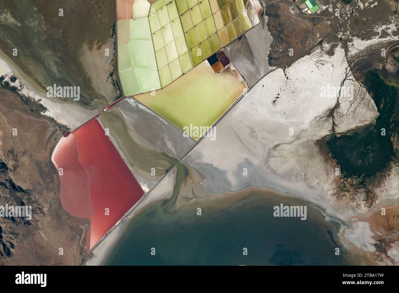 View from space of an eastern portion of the Great Salt Lake in Utah ...