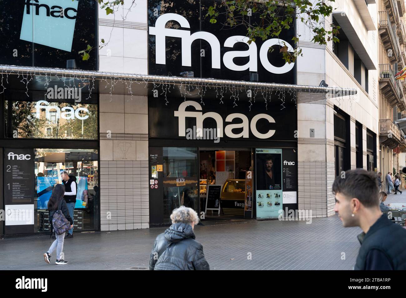 Barcelona, Spain. 04th Dec, 2023. Pedestrians walk past the French ...
