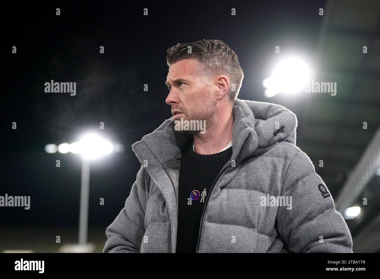 Luton Town manager Rob Edwards before the Premier League match at ...
