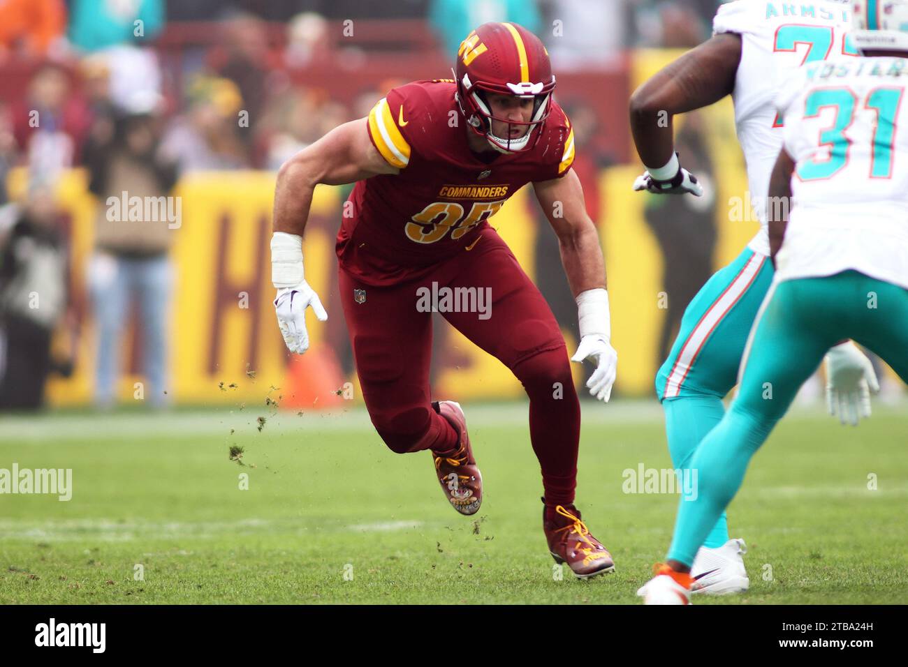 Washington Commanders defensive end Casey Toohill (95) runs during an ...