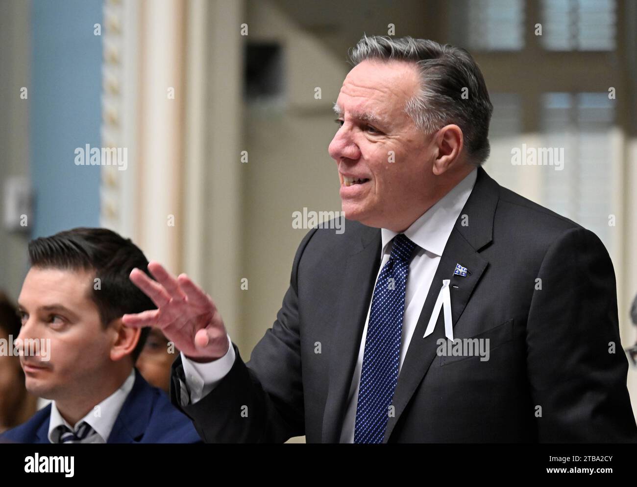 Quebec, Canada. 05th Dec, 2023. Quebec Premier Francois Legault ...