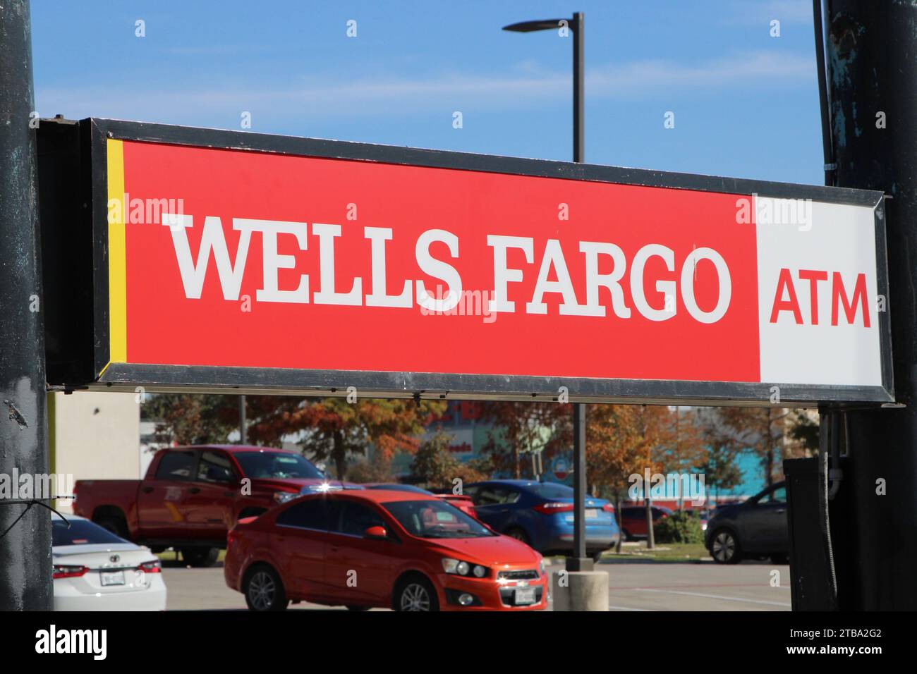San Antonio, USA. 05th Dec, 2023. View of a Wells Fargo ATM near Valley ...