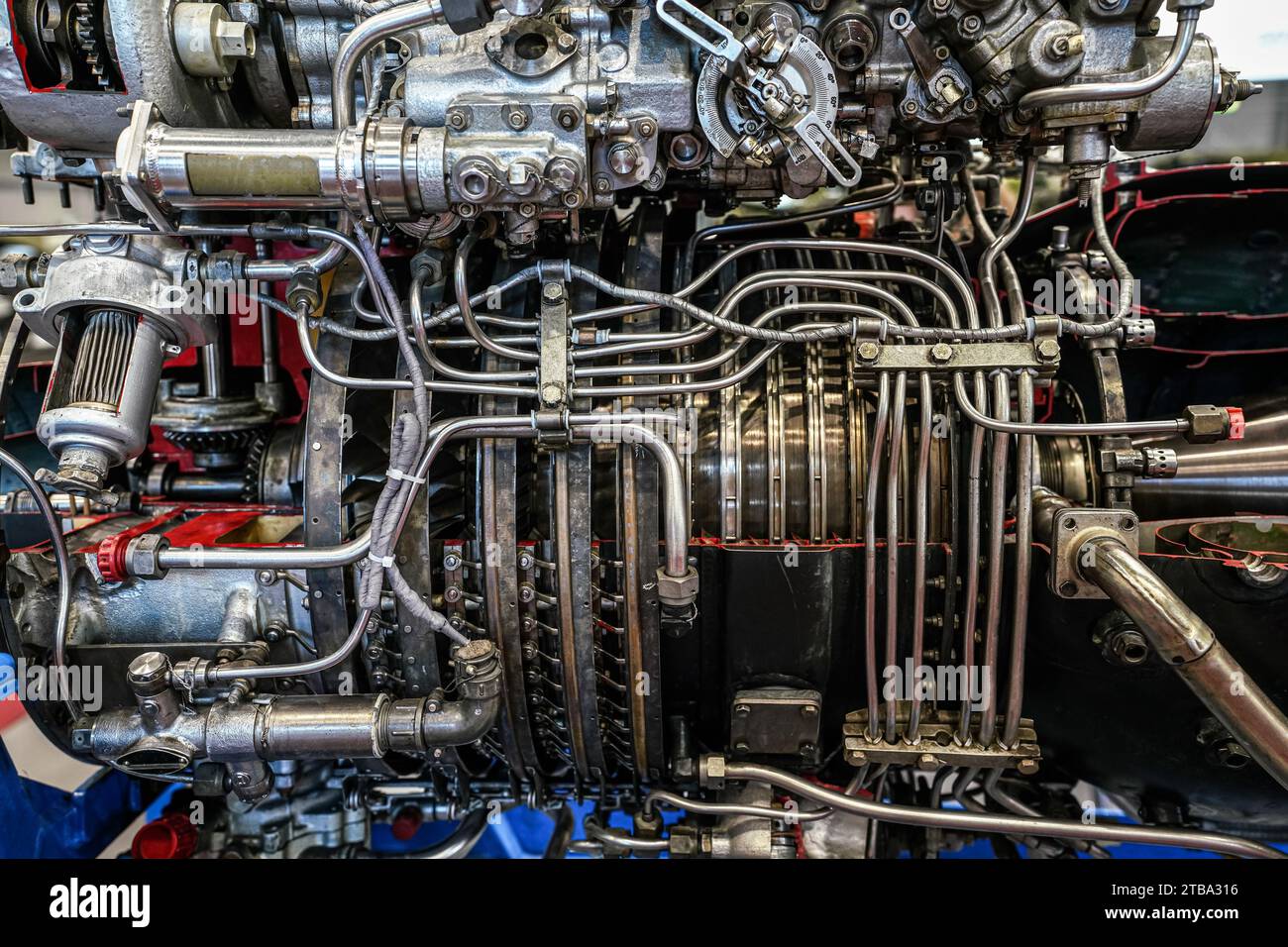 Older Russian helicopter from 80s era motor turboshaft or engine cut ...