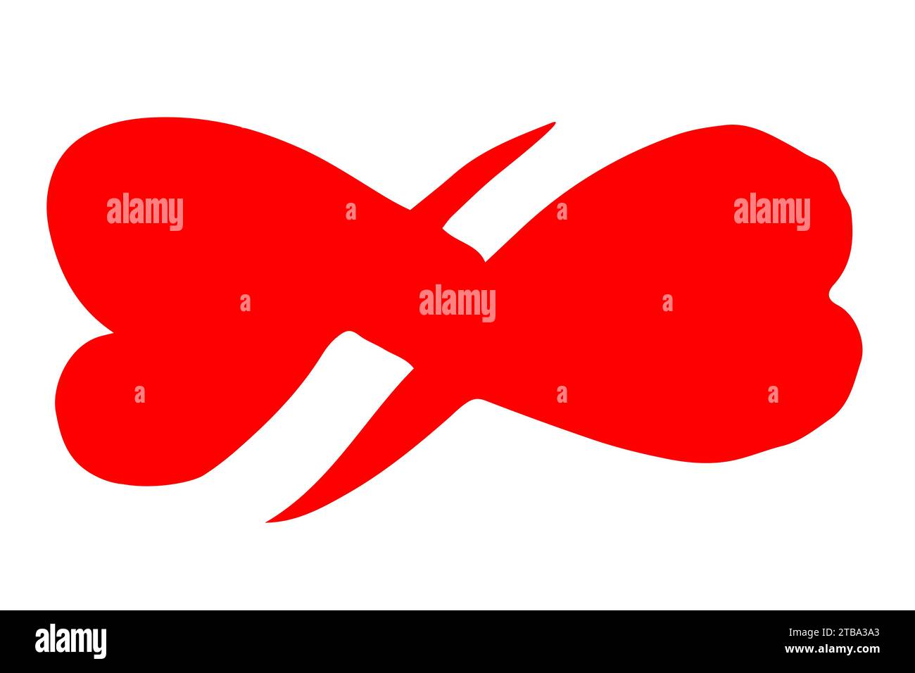 Infinity symbol with two hearts intersecting. Hand painted with black ...