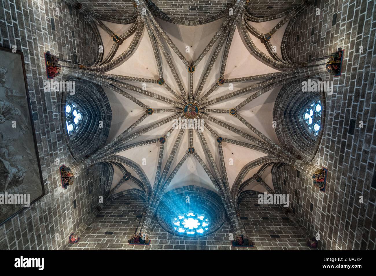 Valencia, Spain -September 25th, 2023: Saint Mary's Cathedral. Ribbed ...