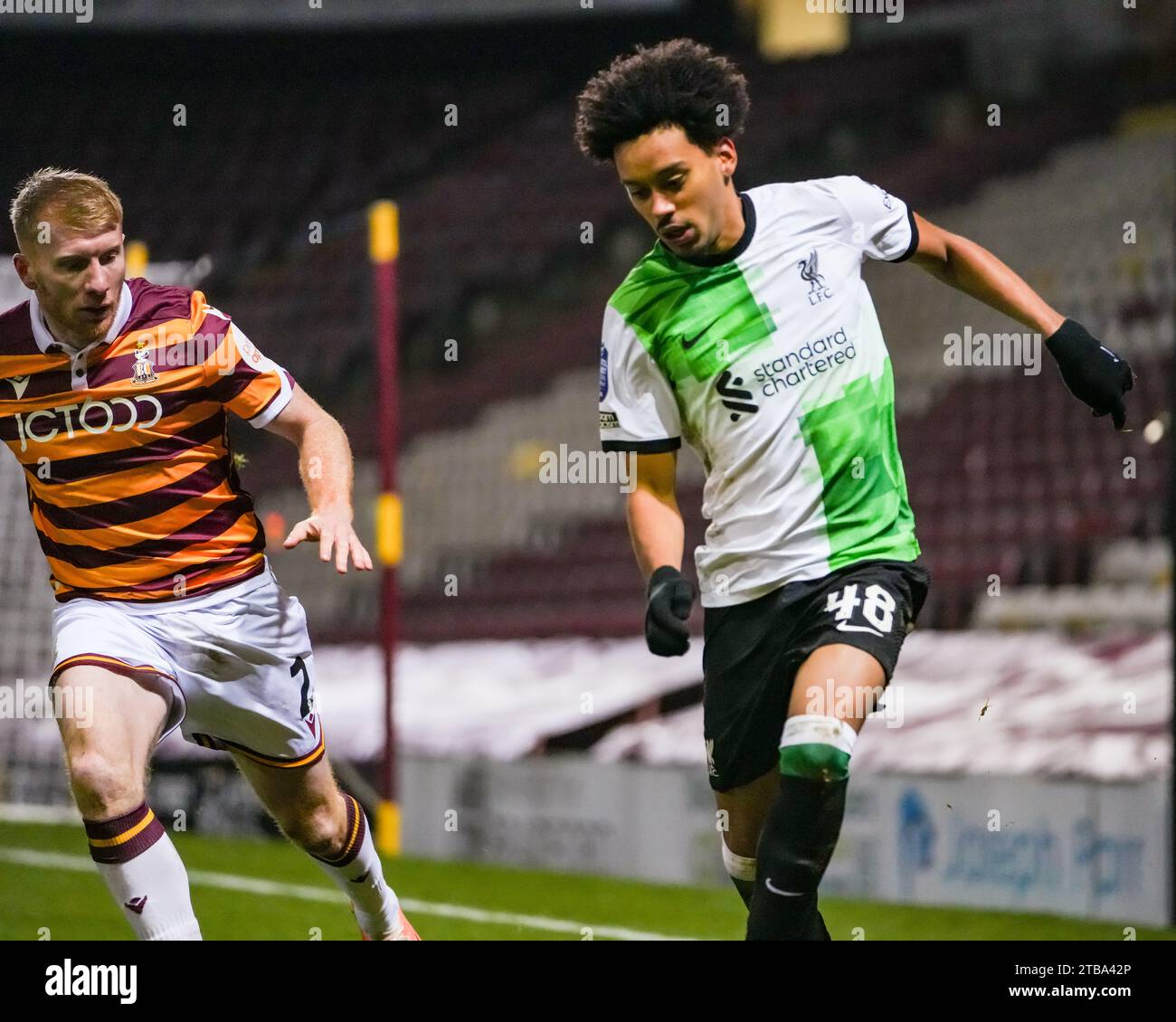 BRADFORD, UK. 5th December 2023. EFL TROPHY: Bradford City AFC v ...
