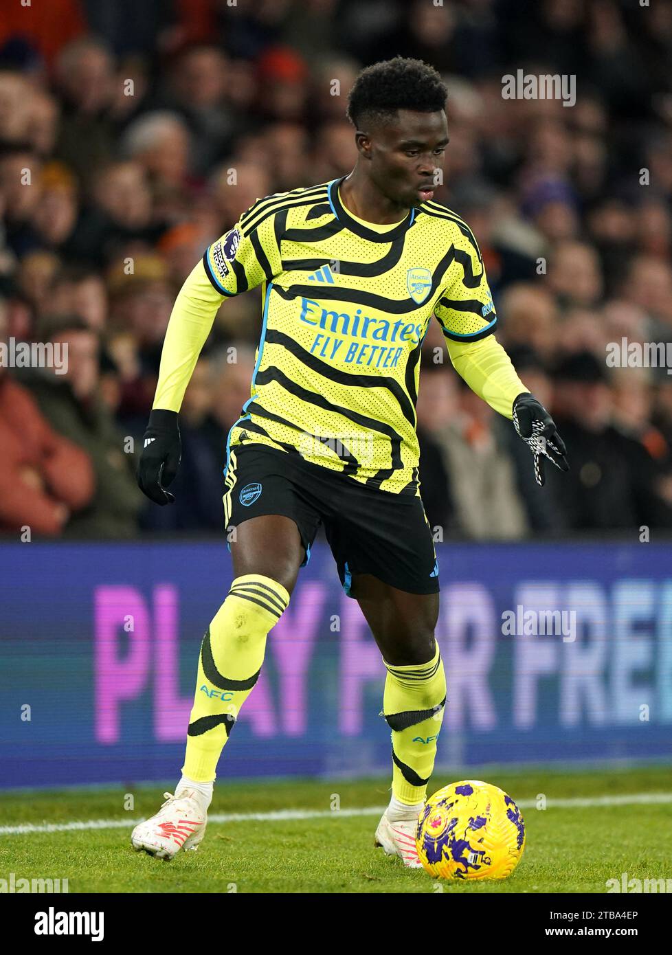 Arsenal's Bukayo Saka during the Premier League match at Kenilworth ...
