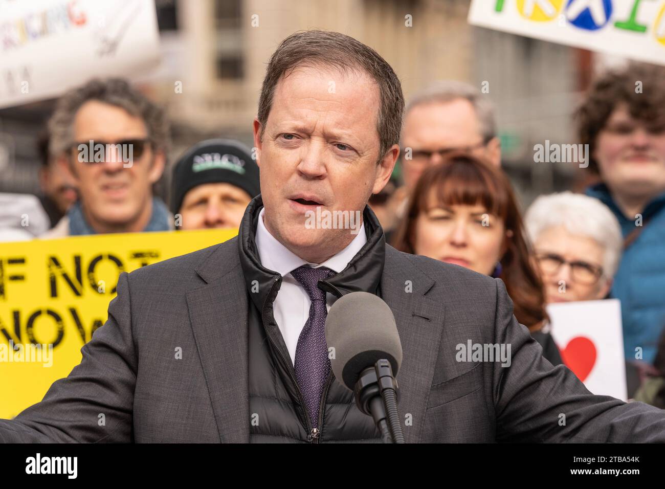 President of the New York City Transit Authority Richard Davey speaks ...