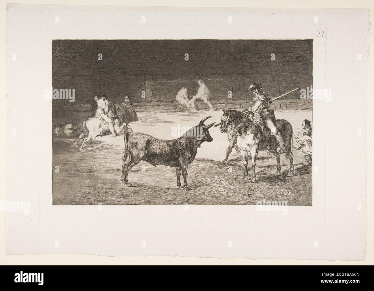 Plate 27 from "La Tauromaquia": The celebrated picador, Fernando del ...