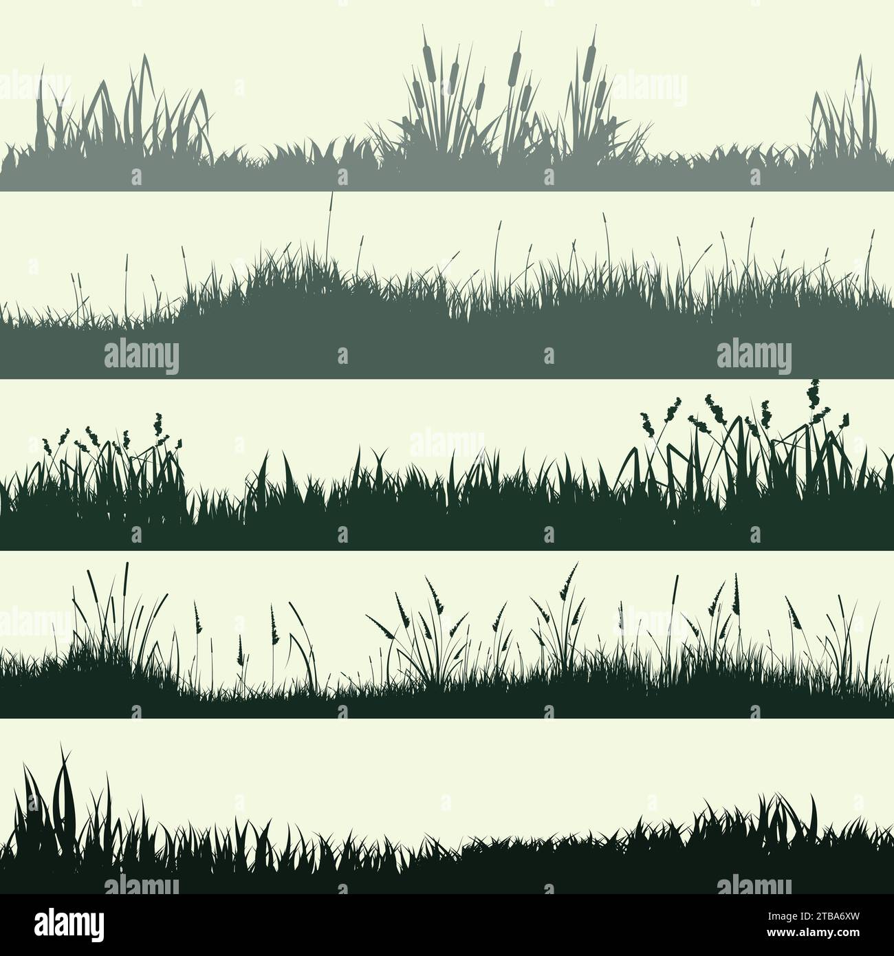 Border with weeds Stock Vector Images - Alamy