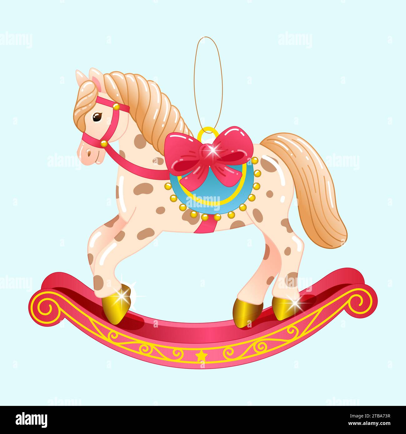 Vector illustration of a Christmas tree decoration in the form of a ...