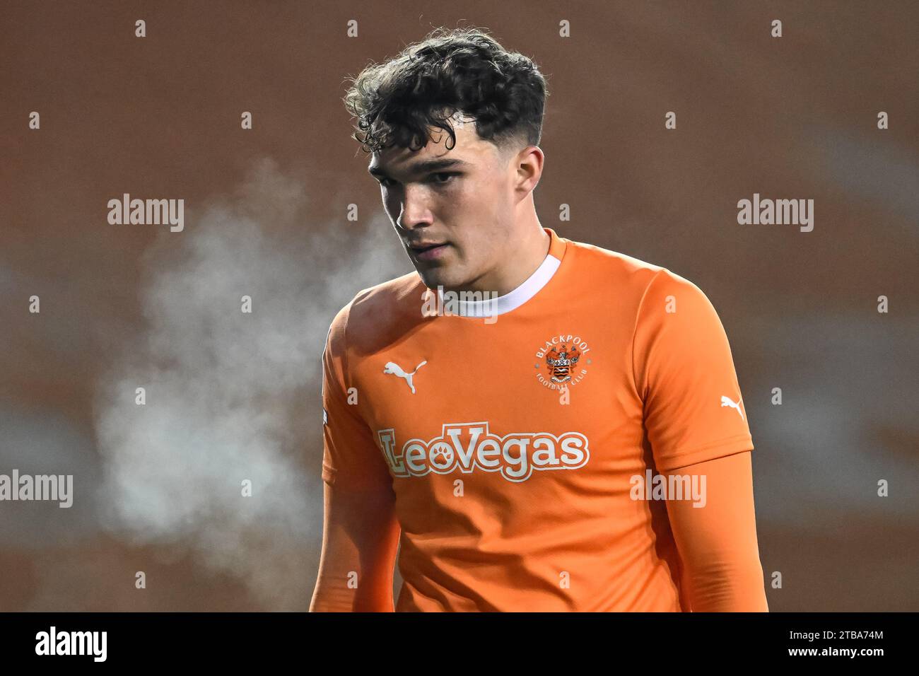 Kyle Joseph #9 of Blackpool during the Bristol Street Motors Trophy ...