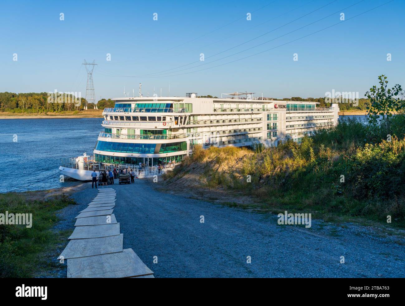 Greenville, MS - 24 October 2023: Viking Mississippi cruise boat docked ...
