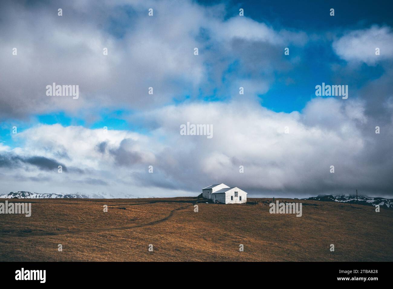 Lone house on the Iceland landscape Stock Photo - Alamy