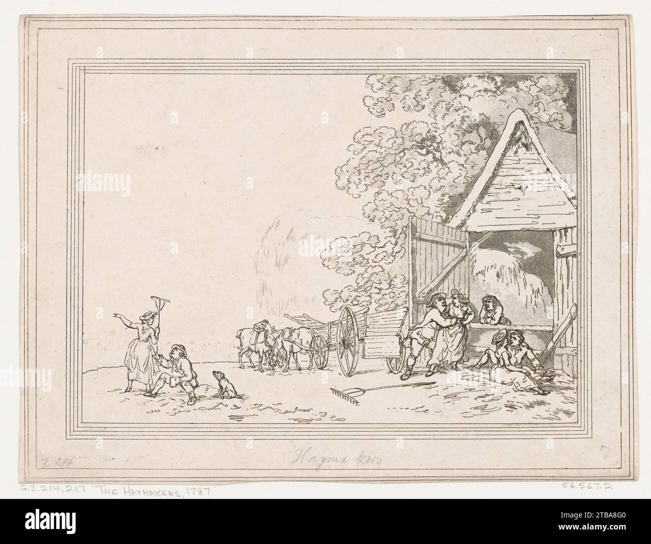 The Haymakers 1956 by Thomas Rowlandson Stock Photo - Alamy