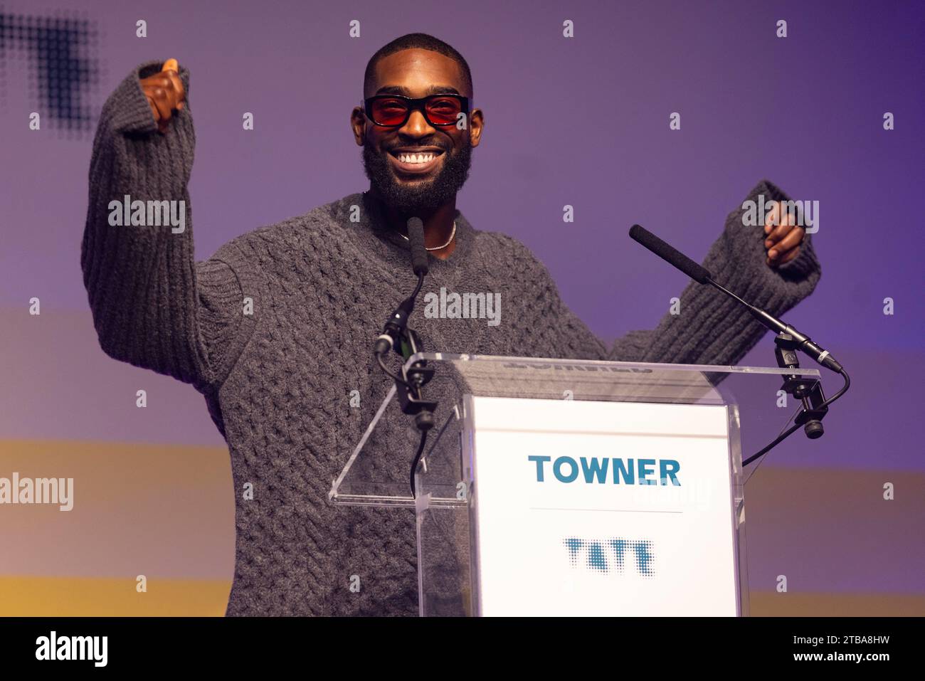 EDITORIAL USE ONLY Tinie Tempah presents the ceremony to announce the ...