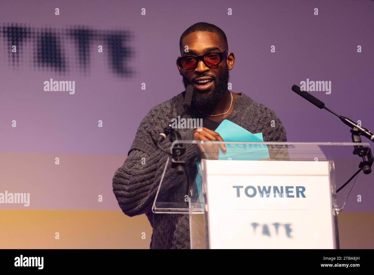 EDITORIAL USE ONLY Tinie Tempah presents the ceremony to announce the ...