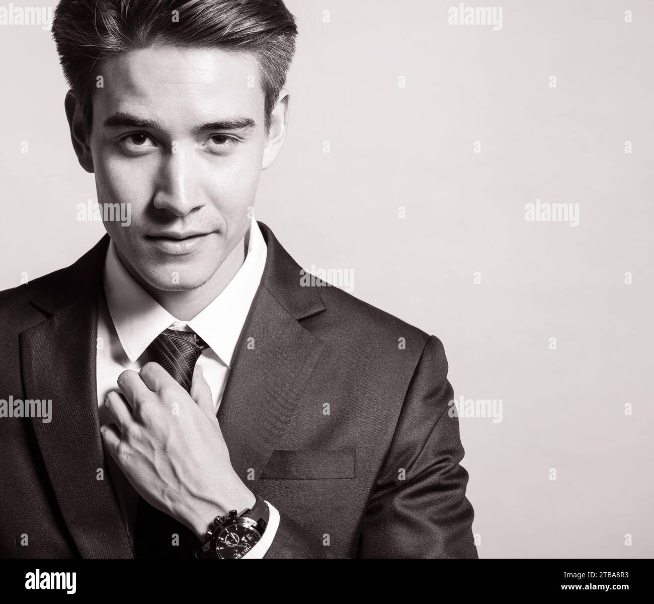 Male model wearing suit hi-res stock photography and images - Alamy