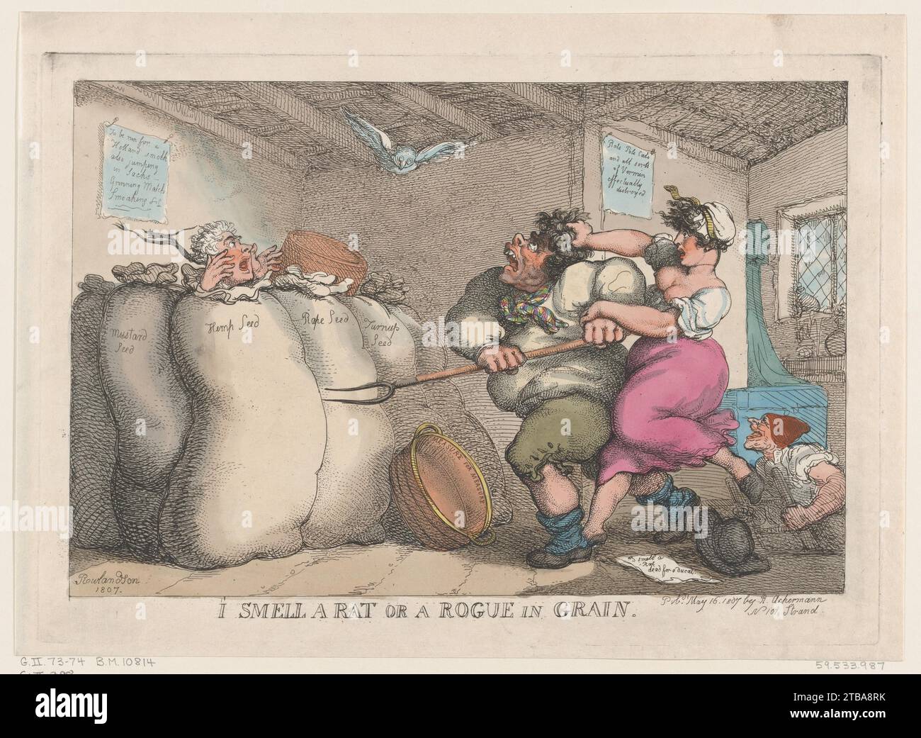 I Smell a Rat or a Rogue in Grain 1959 by Thomas Rowlandson Stock Photo ...