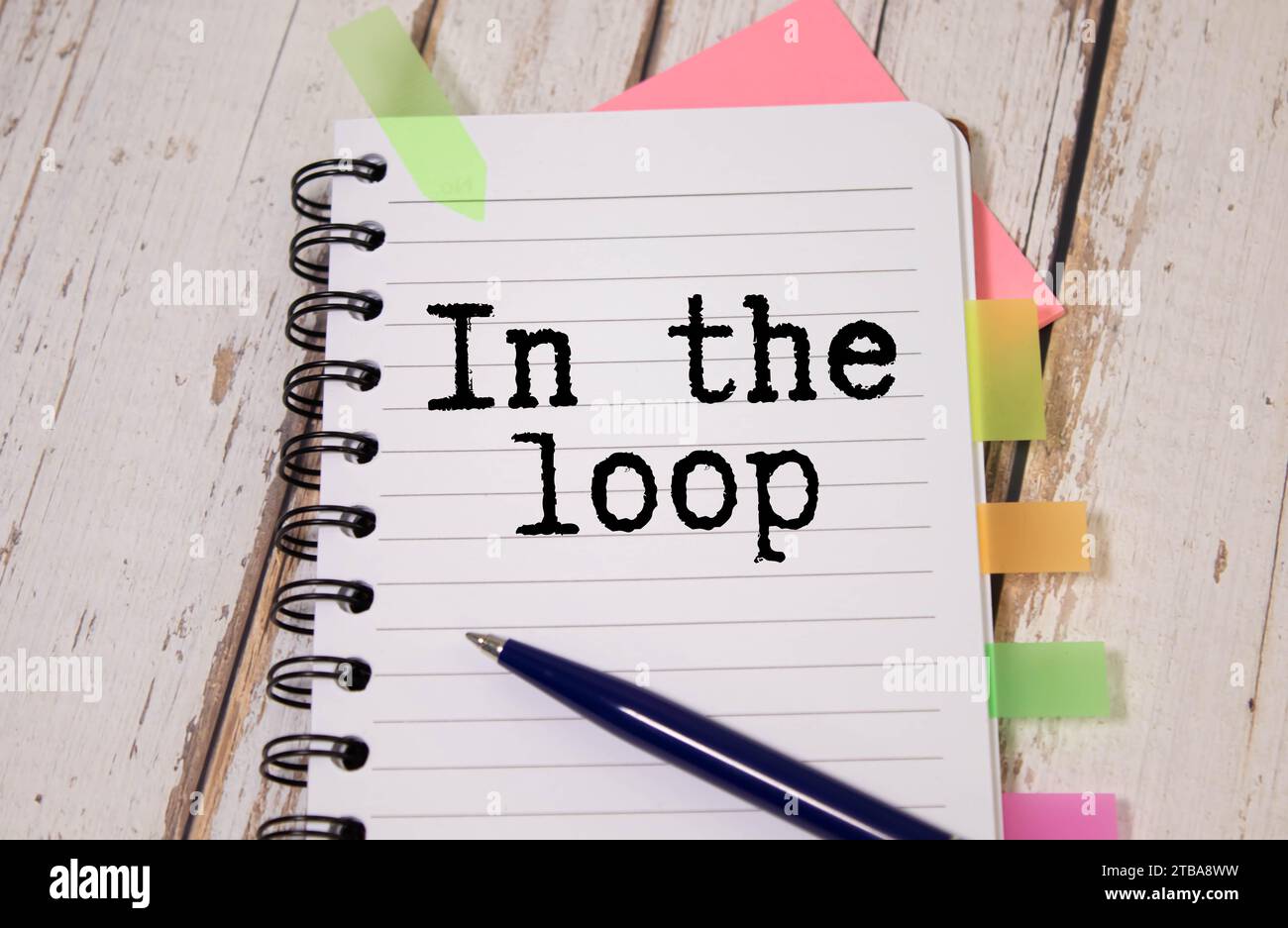 Wooden cubes form the expression 'doom loop'. Symbol for a climate doom ...