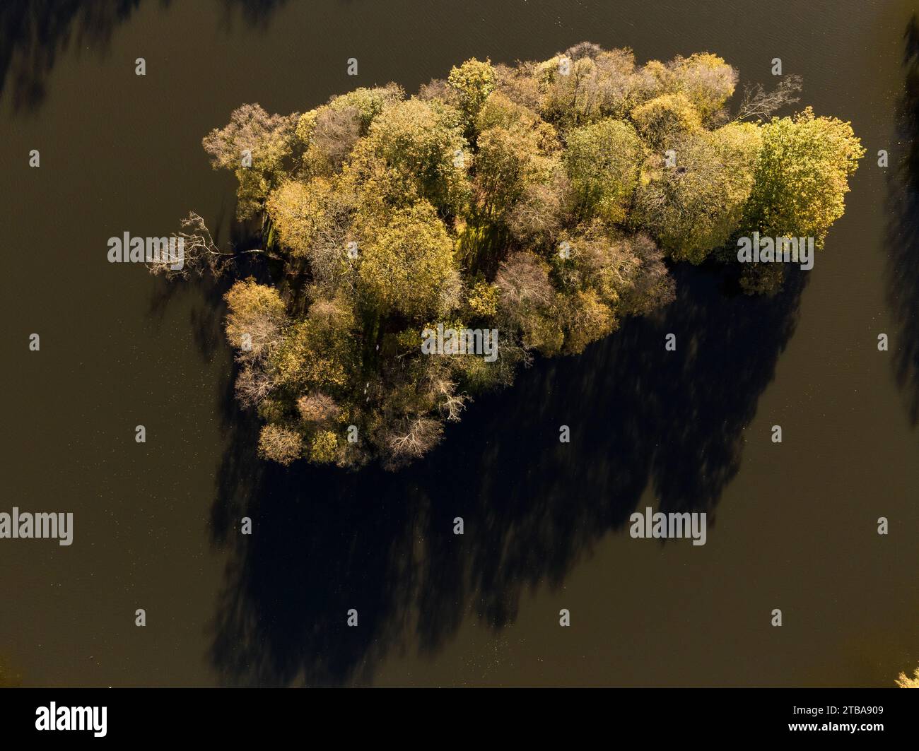 Island at Heaton Park Boating Lake 1 Stock Photo - Alamy