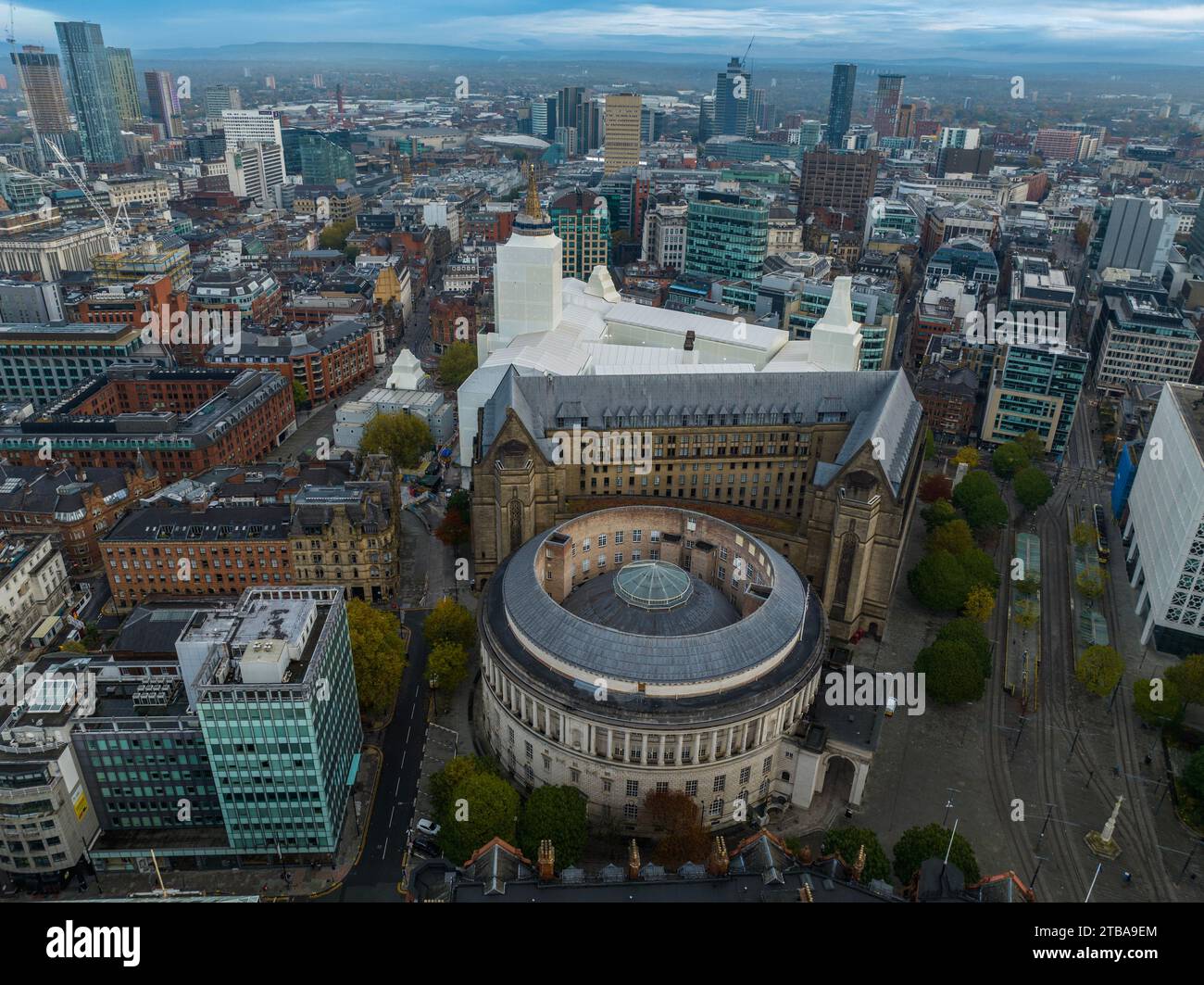 Central Library Cityscape, Manchester 3 Stock Photo - Alamy