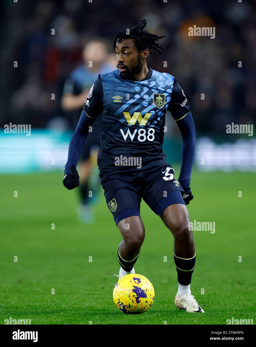 Burnley's Mike Tresor during the Premier League match at Molineux ...