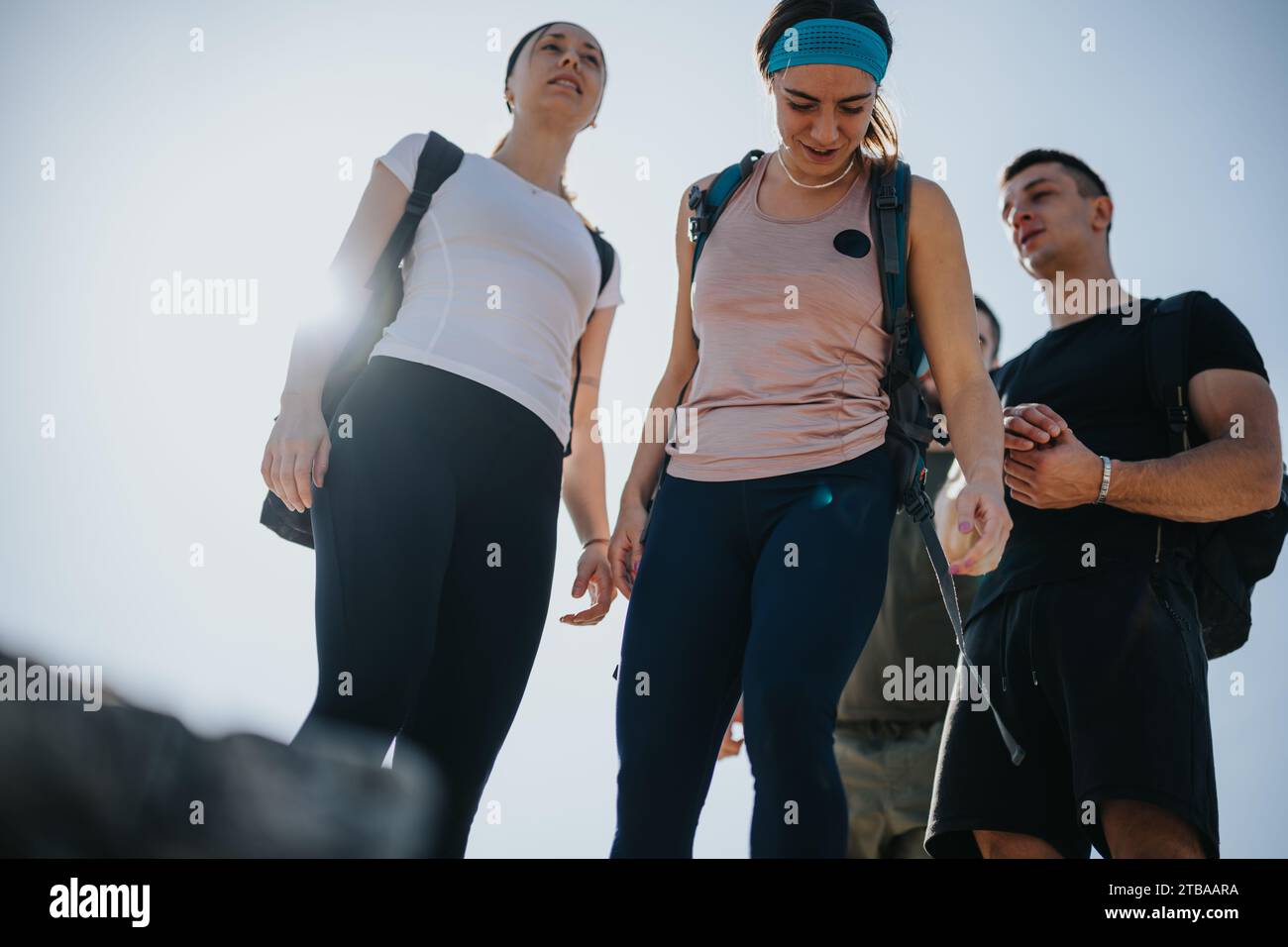 A Group of Friends Explore the Wilderness on a Sunny Day, Enjoying ...