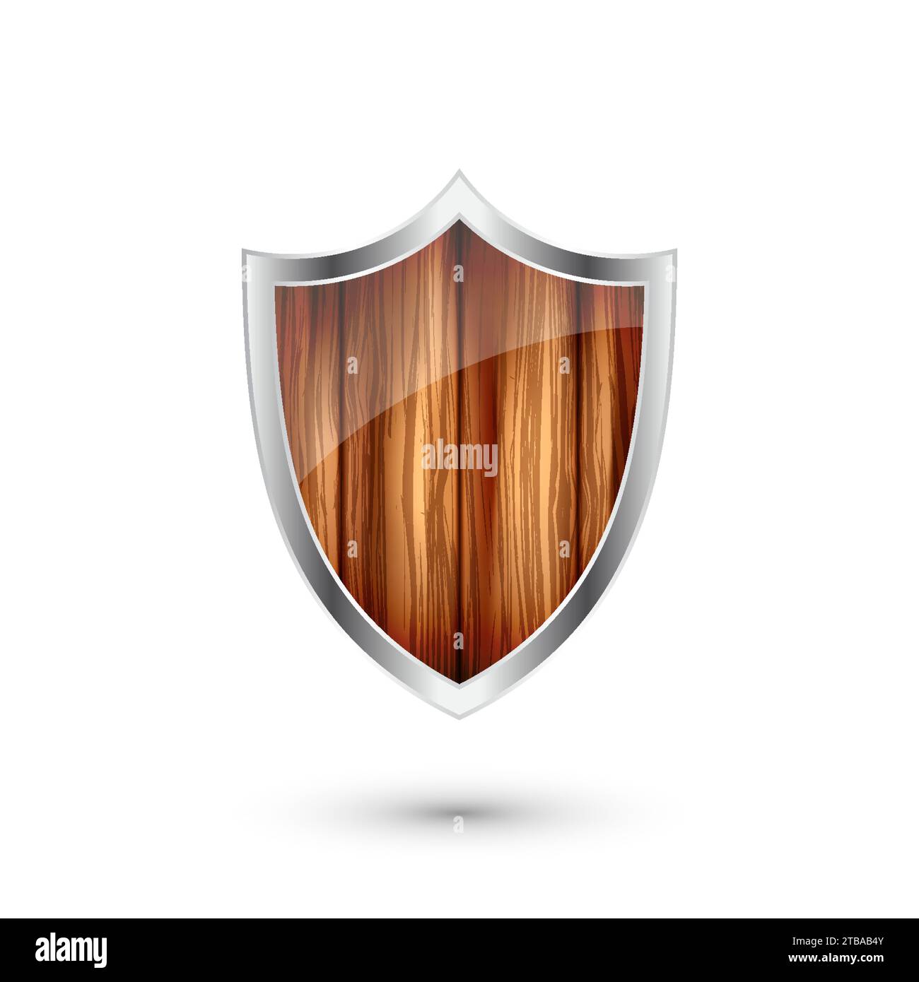 Wooden vintage shield icon. Black heraldic shield. Protection and ...