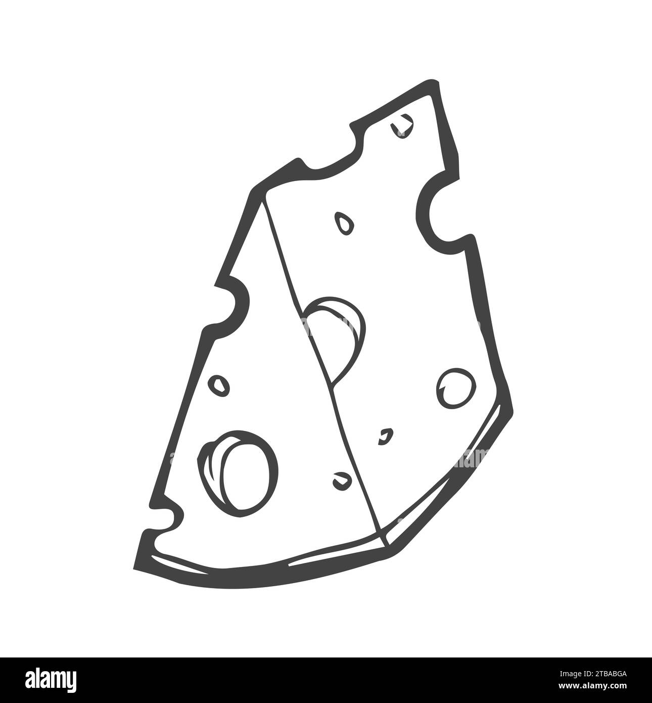 Vector illustration of hand drawn cheese. eps 10 Stock Vector Image ...