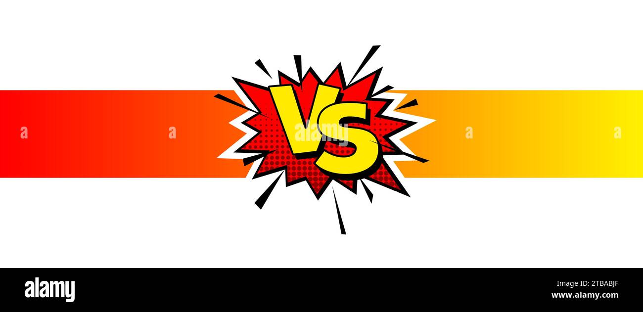 Cartoon comic background. Vs, fight versus. Comics book colorful ...
