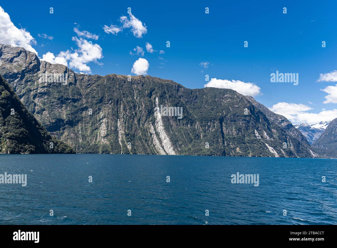 Views of Milford Sound while on a boat to the ocean Stock Photo - Alamy