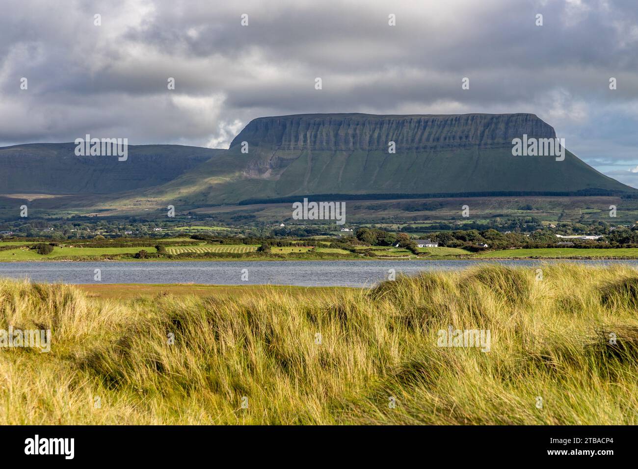 Benbulbin mountain from Streedagh beach, Streedagh, Sligo, Ireland ...